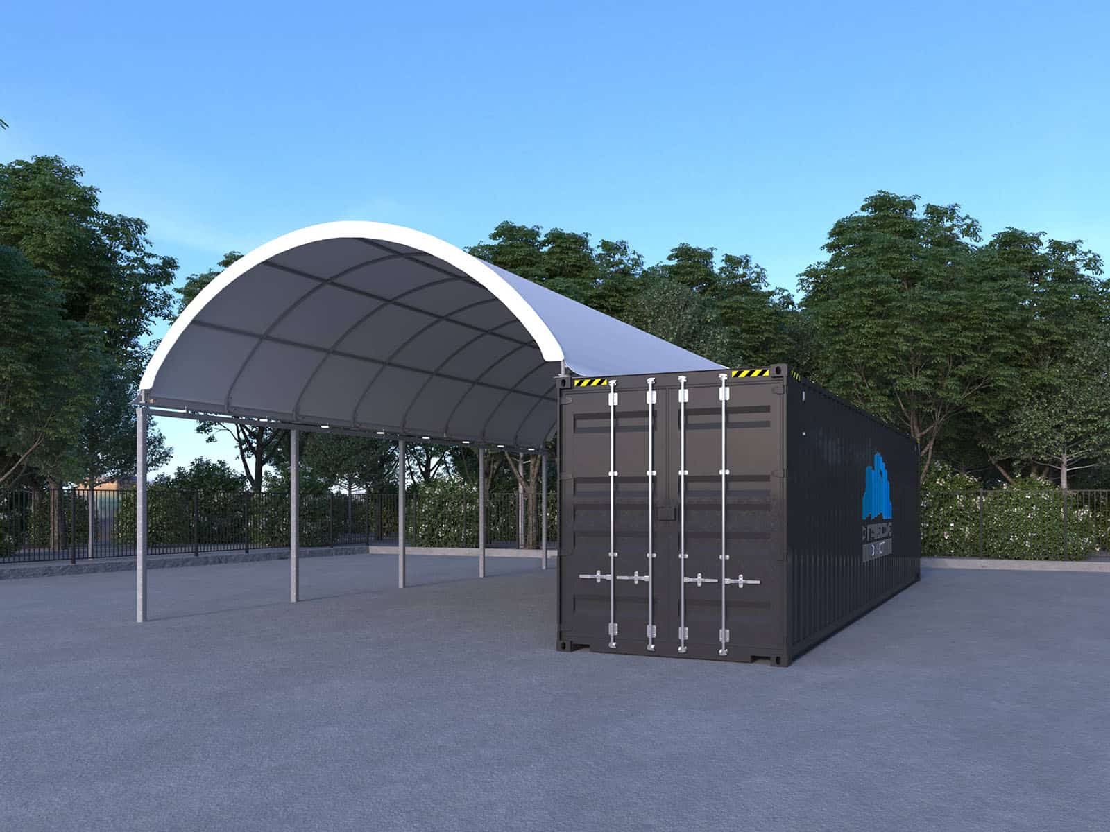 40ft Single Row Post Set - Brick Domes